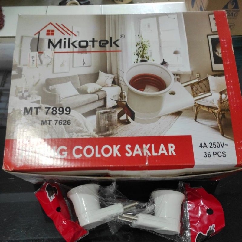 Jual fitting colok + saklar / fitting lampu tidur MIKOTEK | Shopee ...