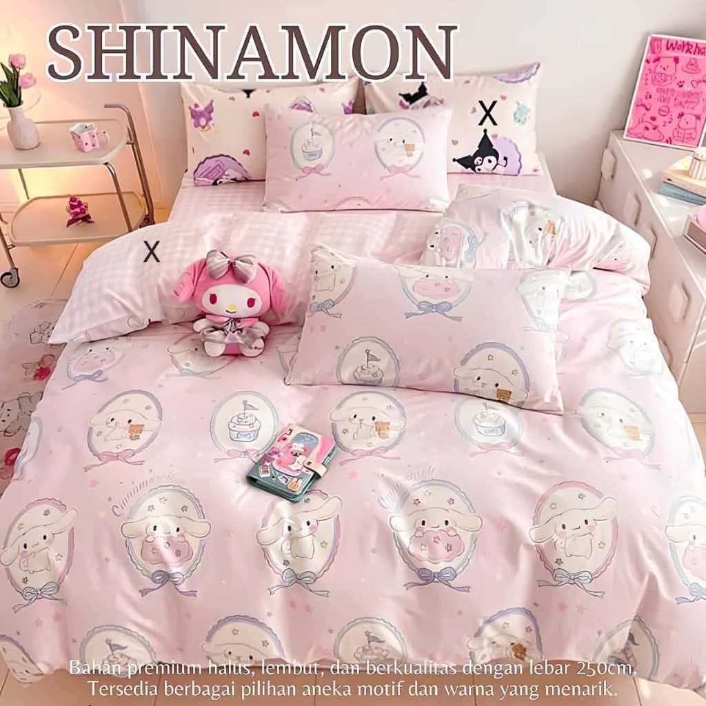 Jual Sprei katun Shinamon / Mini Sweetie / Ct ballerina dance / Sleepy kuro / Sweet donuts / Cmr ...