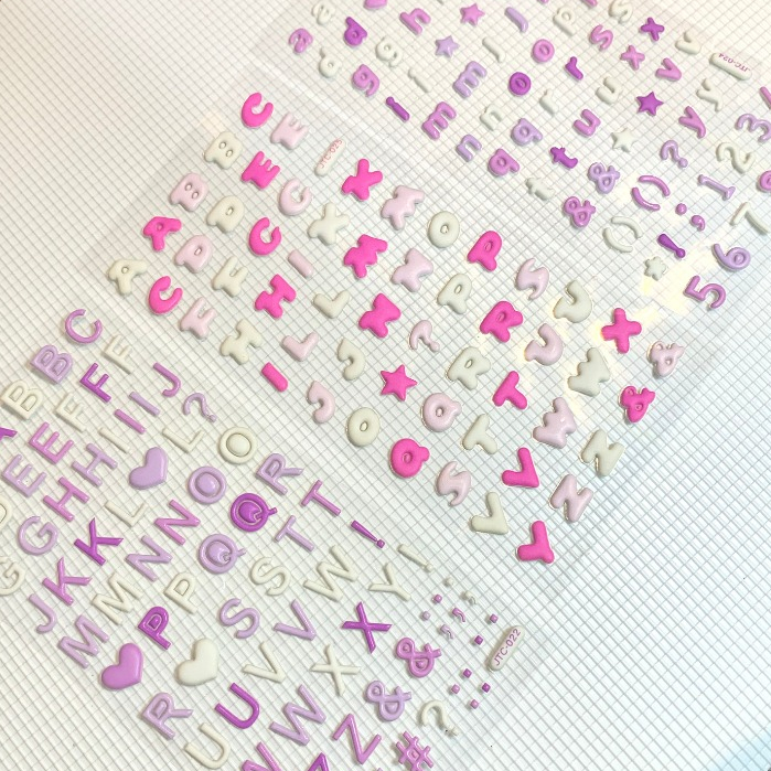 Jual Stiker Alphabet Timbul Huruf Angka Hias Lucu | Shopee Indonesia