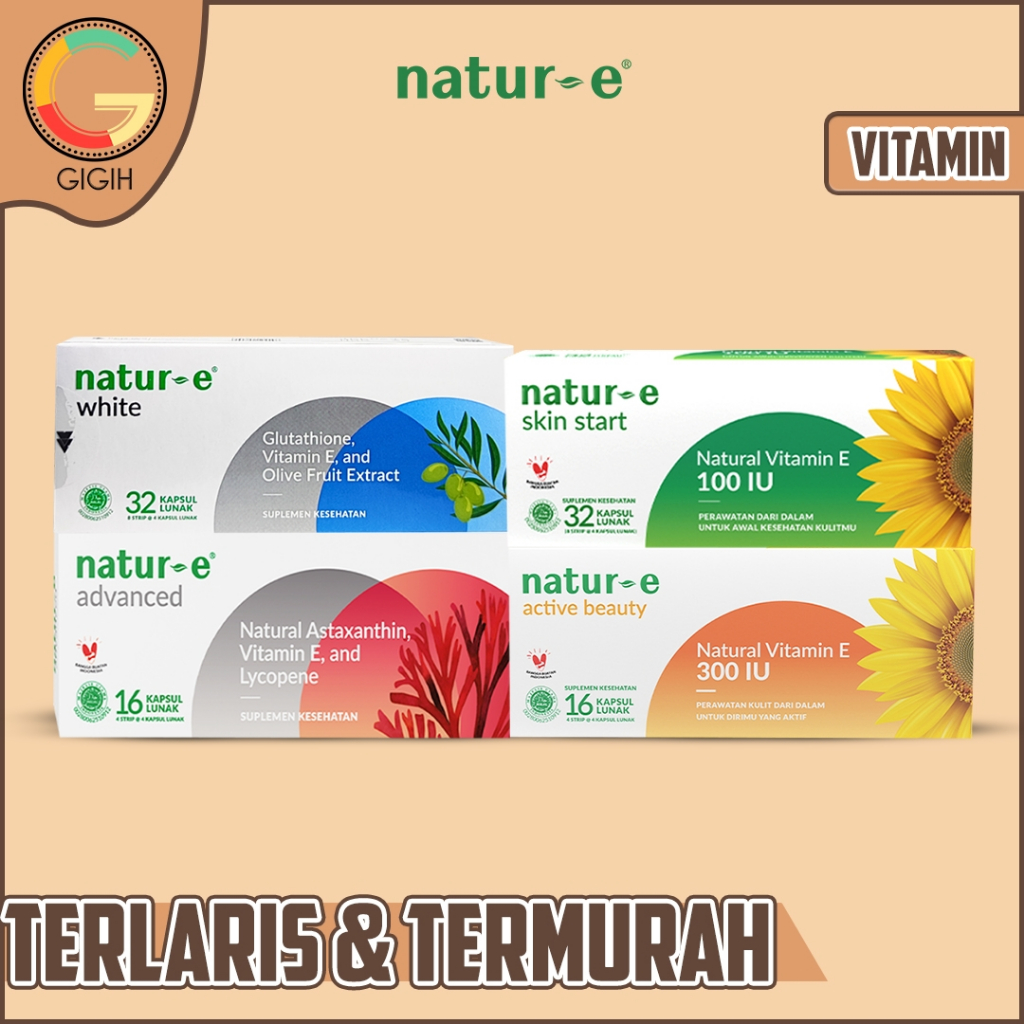 Jual NATUR-E SUPLEMEN VITAMIN KULIT ISI 16 & 32 ( READY ALL VARIAN ...