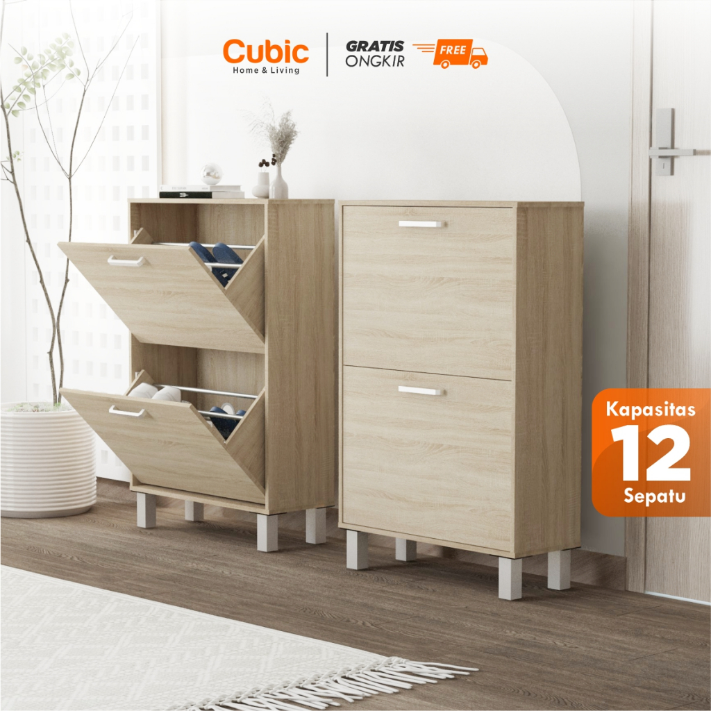 Jual Cubic Lemari Sepatu Minimalis / Rak Sepatu Tipis / GENIO LS 60 ...