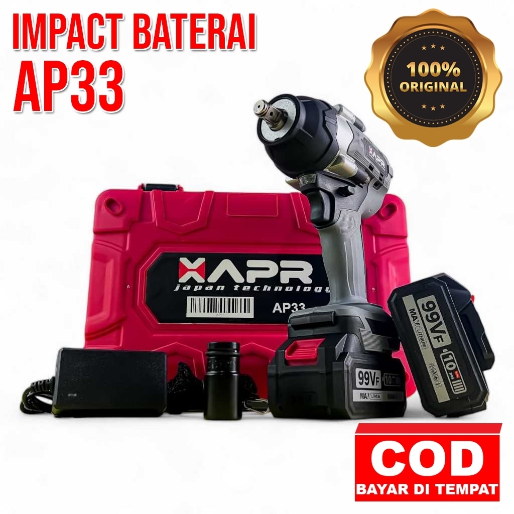 Jual IMPACT WRENCH APR AP33+ JUMBO FACELIFT 99V 1800NM 1/2INCH PEMBUKA ...