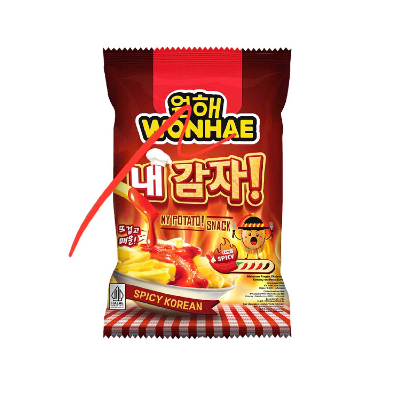Jual Wonhae topokki churros snack 80g creamy rose spicy sweet banana ...