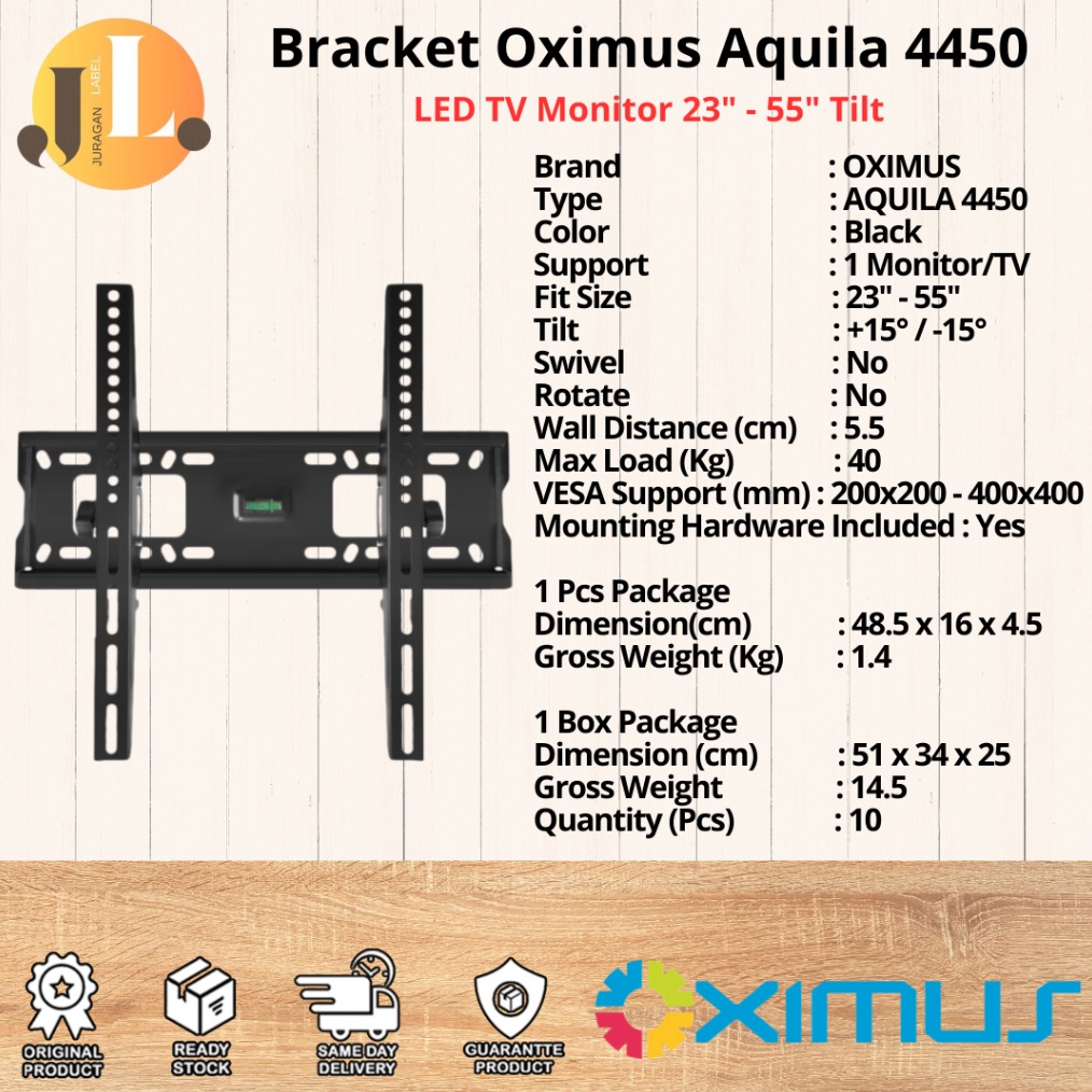 Jual BRACKET Oximus Aquila 445 LED TV Monitor 23 55 Tilt c W3Z7 ...