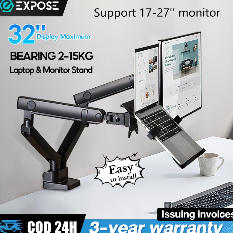 Jual Bracket TV MultiDirection Dual Arms Monitor Stand Laptop Stand ...