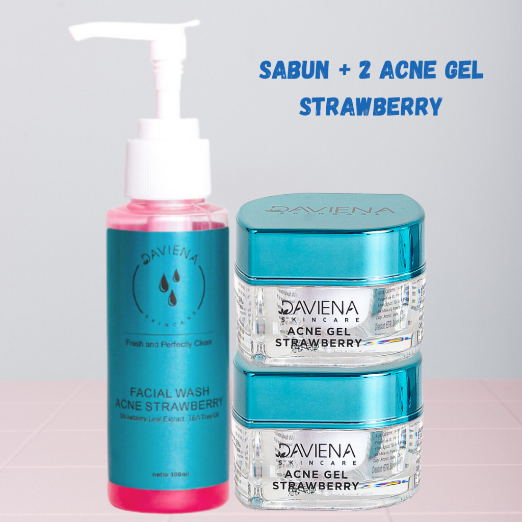 Jual PAKET HEMAT ISI 3 ACNE SERIES - SABUN + 2 ACNE GEL STRAWBERRY ...