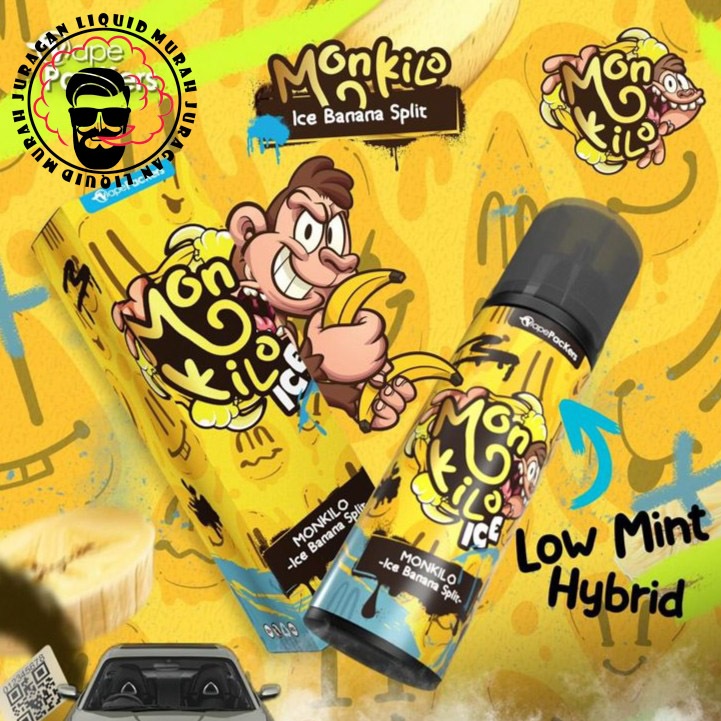Jual Monkilo Ice Banana Split 60ml Liquid 3mg 6mg by Vape Packers ...