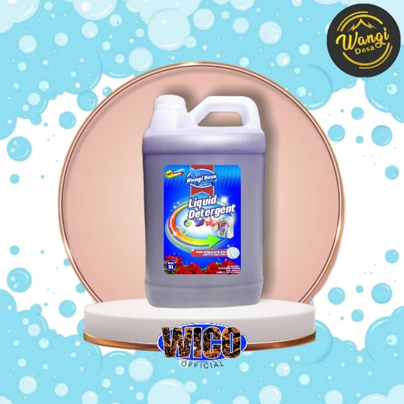 Jual Detergent Cair Laundry Pakain 5 Liter Varian Violet Wangi Desa ...