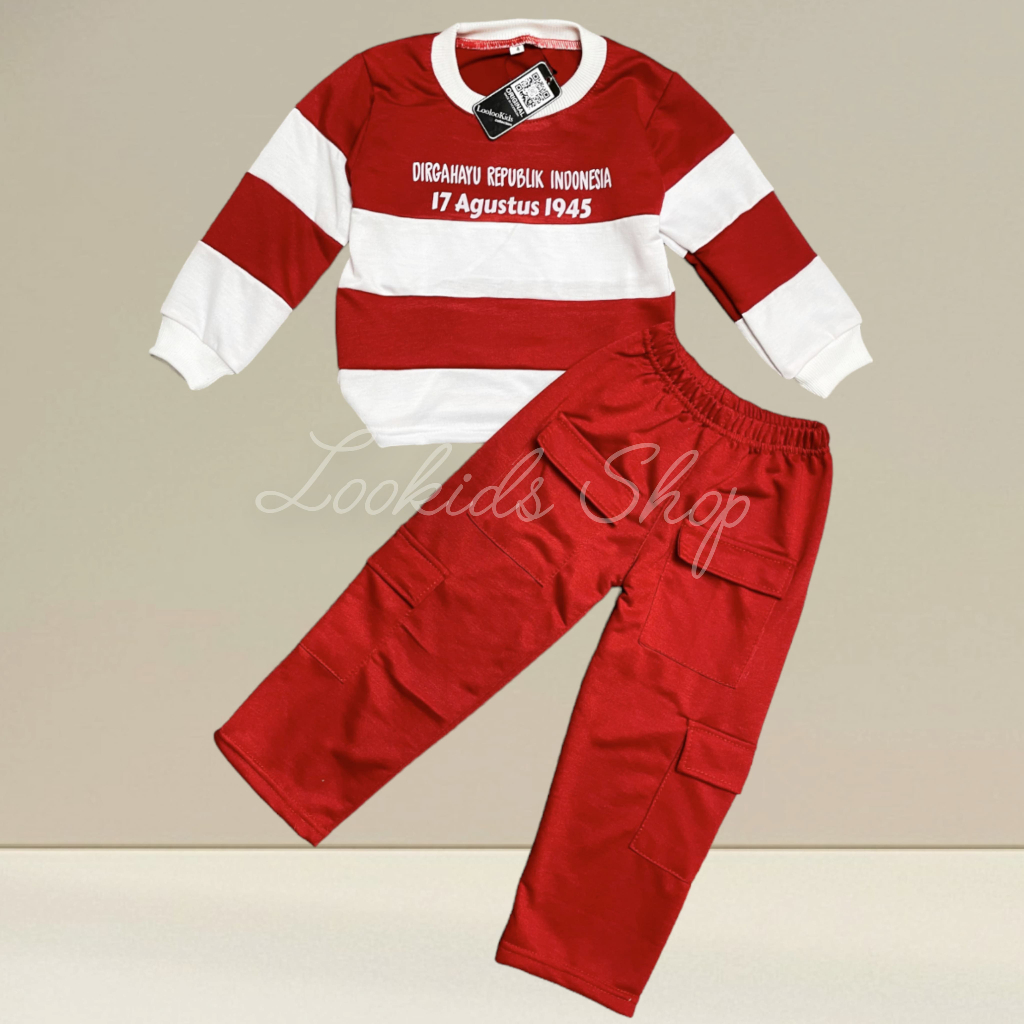 Jual Setelan Merah Putih Anak Perempuan 5 6 Thn Cowok 12 Tahun Kaos Anomali 17 Agustus Umur ...