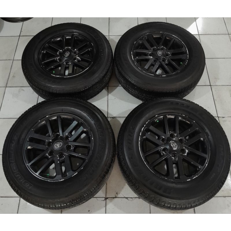Jual Velg pelek mobil Second murah oem Toyota Fortuner ring 17 ban brigestoone dueler HT ...