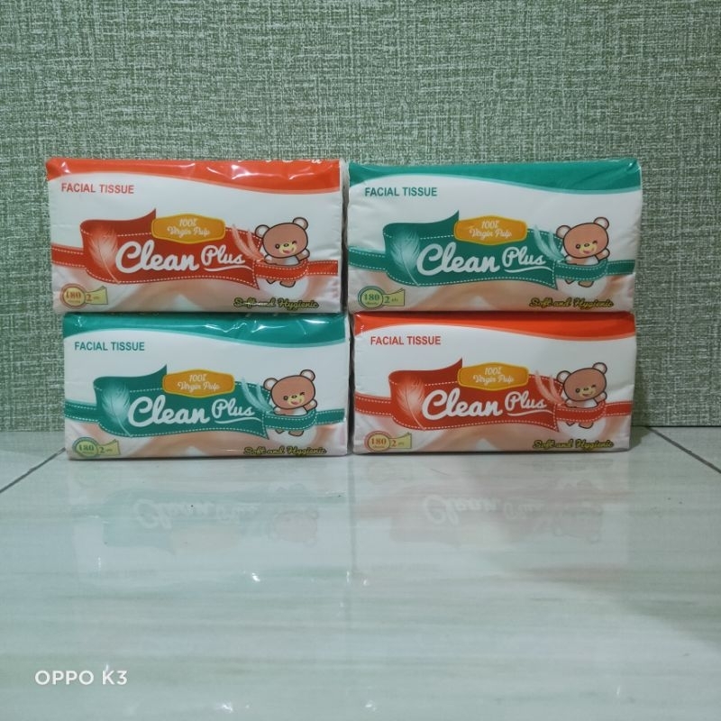 Jual Tisu clean plus 180sheet ( 4 pack ) | Shopee Indonesia