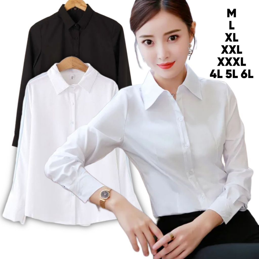 Jual kemeja putih lengan panjang Kemeja Putih Wanita / Kemeja Wanita ...