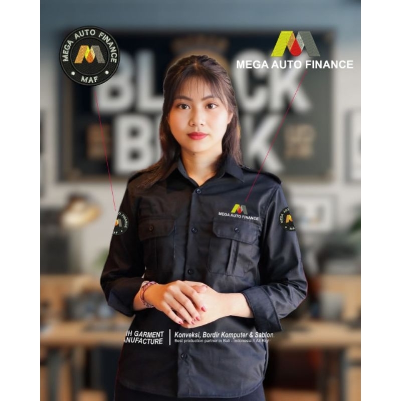 Jual kemeja mega auto finance maf seragam mega auto finance maf ...