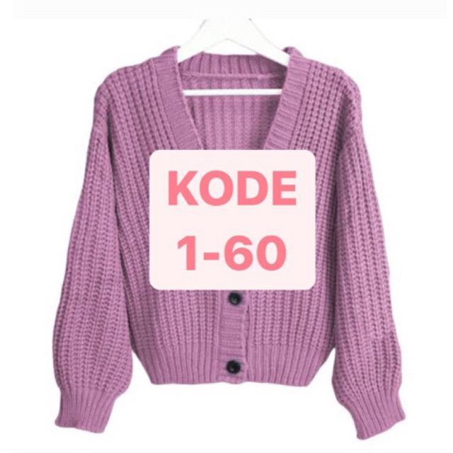 Jual CARDIGAN RAJUT KODE CHECK OUT 1-60 | Shopee Indonesia