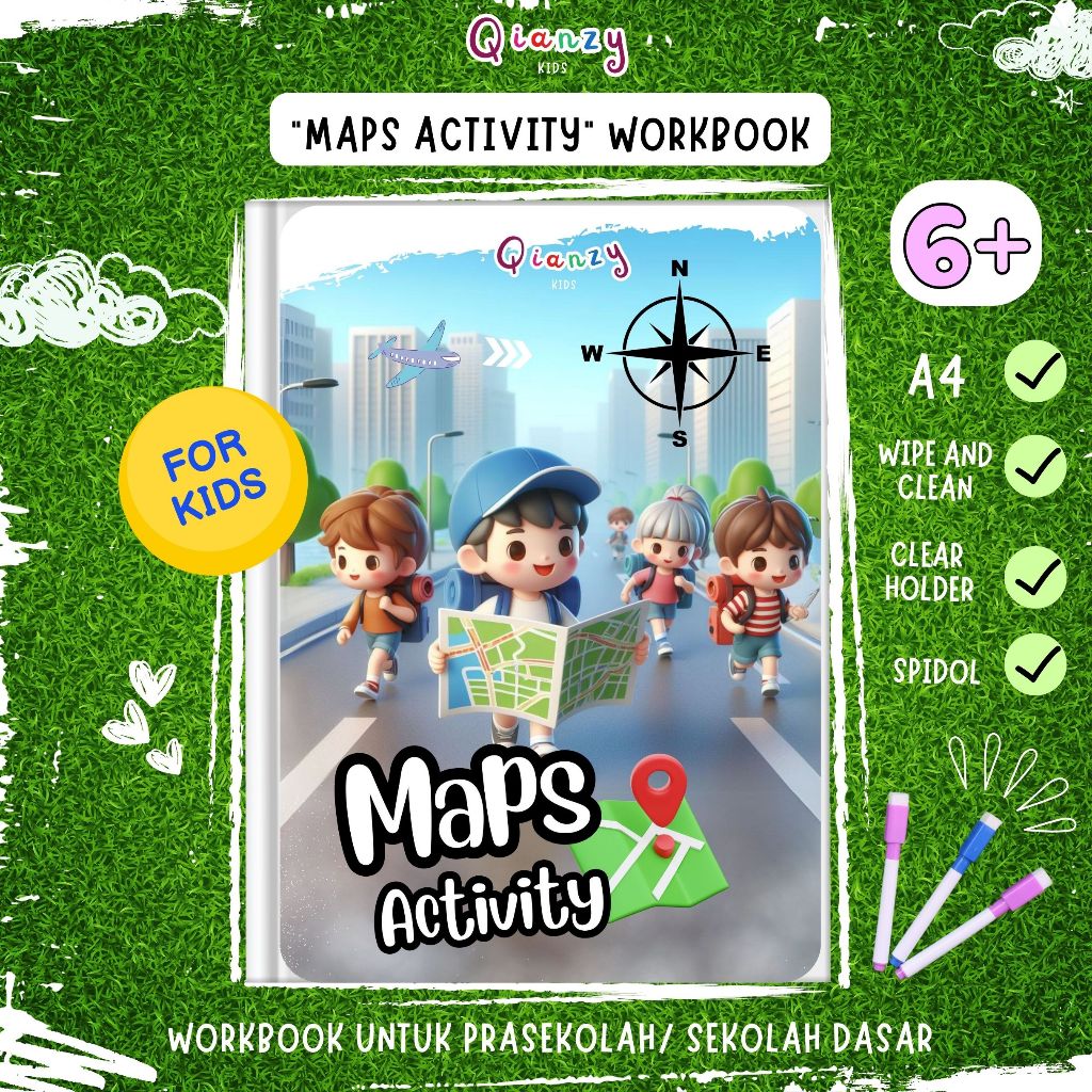 Jual WORKBOOK "MAPS ACTIVITY" FOR KIDS PRESCHOOL BUKU LEMBAR EDUKASI AKTIVITAS ANAK TK BELAJAR ...