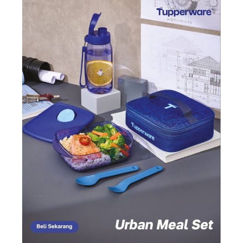 Jual SALE !!! URBAN MEAL SET TUPPERWARE - TEMPAT BEKAL MAKAN NAVY SET ...