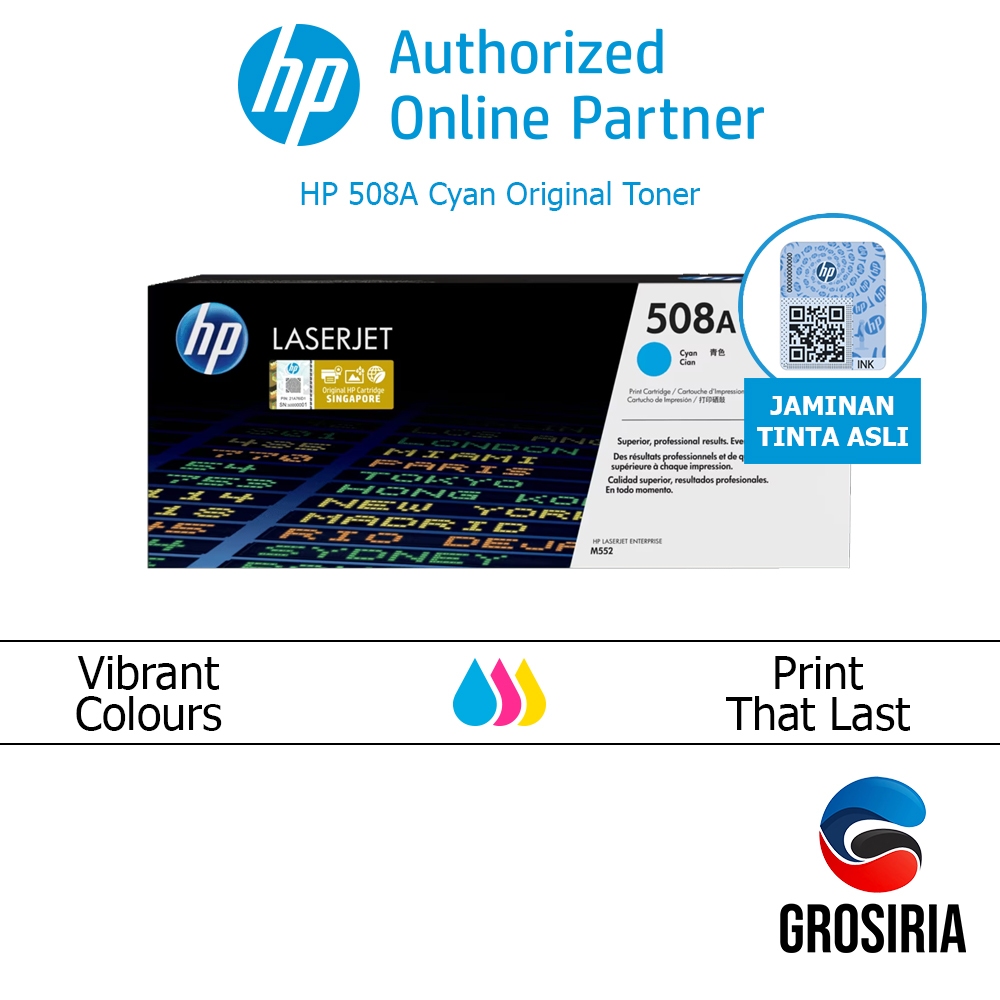 Jual HP Toner 508A Cyan Original [CF361A] | Shopee Indonesia