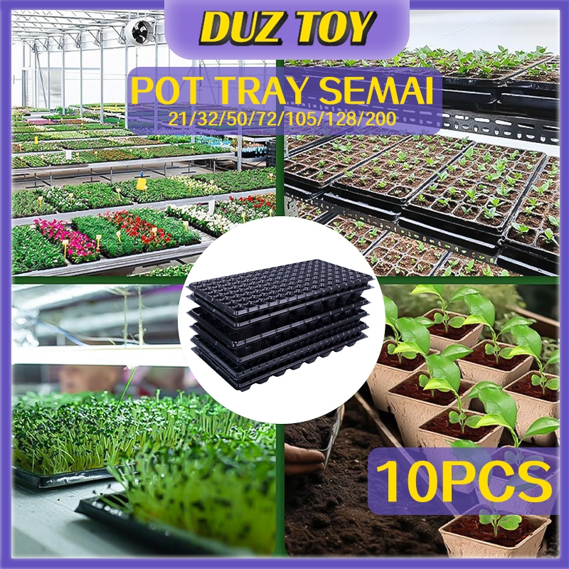 Jual 10 Pcs/Tray Semai / Alat Semai Benih / Pot Hidroponik Potray 0.8MM ...