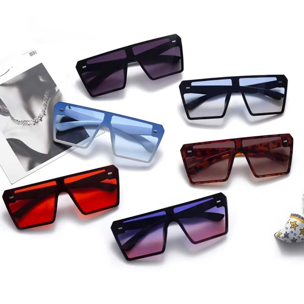 Jual Sunglasses Black Gradasi Kacamata Retro Wanita & Pria Kacamata ...