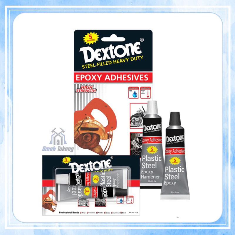 Jual Lem DEXTONE 5 Menit / Lem Besi DEXTONE / Dextone Epoxy Plastic ...