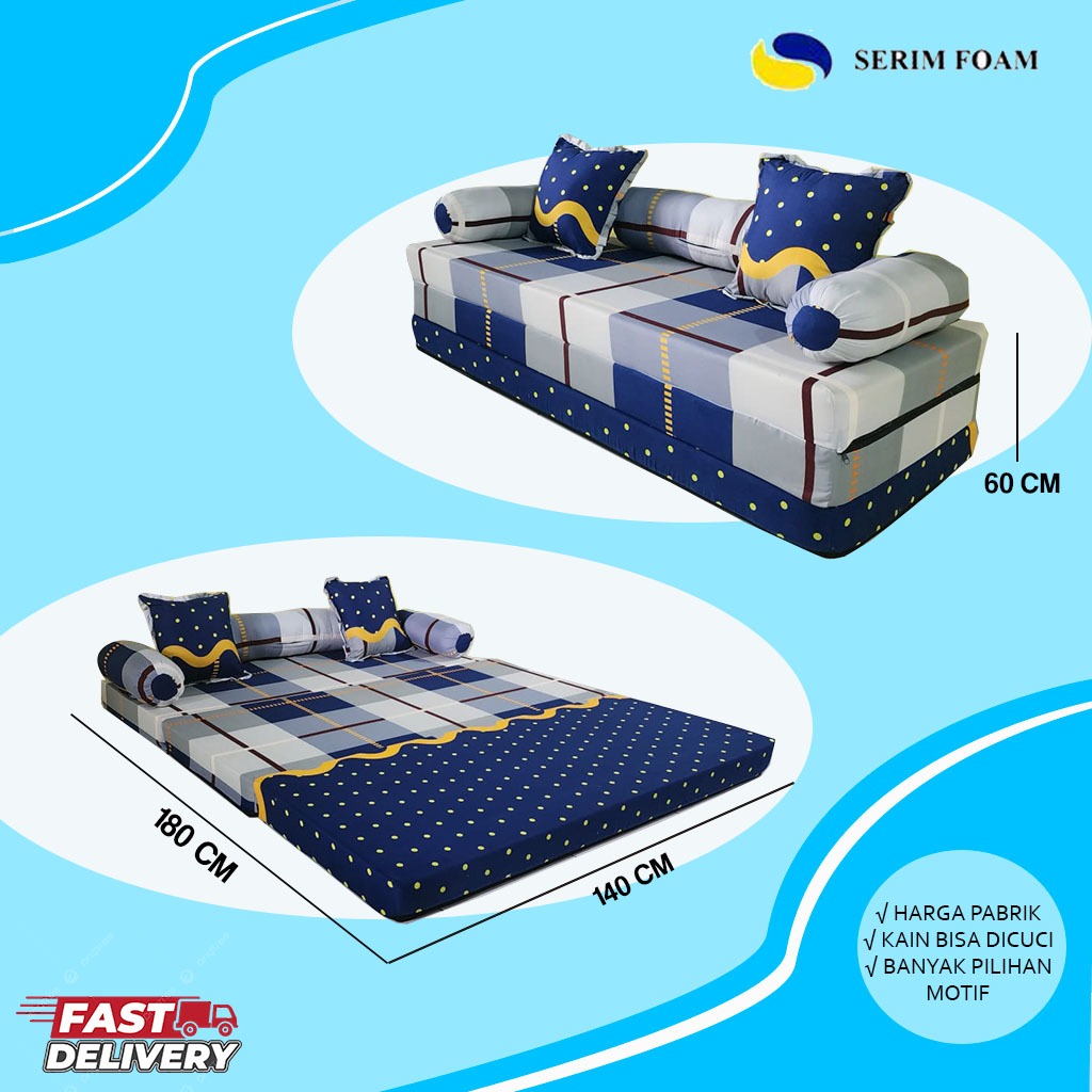 Jual Sofa Bed Lipat Multifungsi untuk Solusi Tidur dan Ruang Tamu yang ...