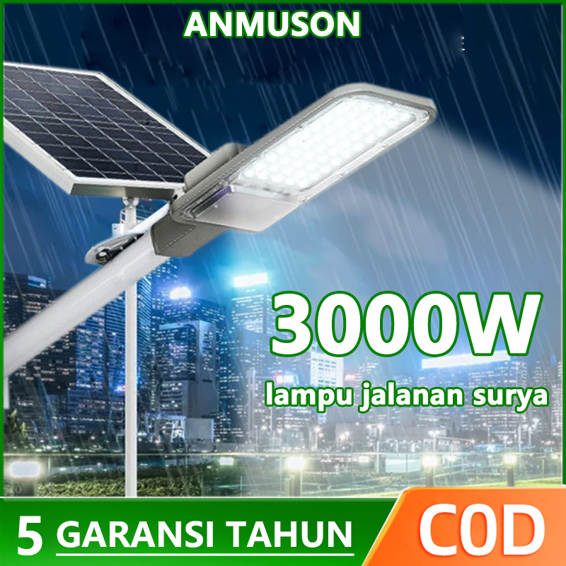 Jual ANMUSON Lampu Solar Outdoor 3000W lampu jalan tenaga matahari ...
