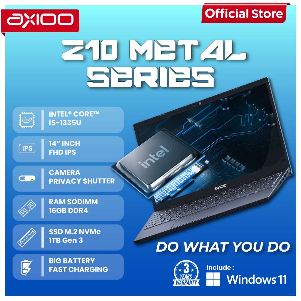 Jual Axioo MyBook Z10 Metal Series Gen 13 Intel Core i5-1335U/16GB/1TB/FHD IPS - Windows 11 ...