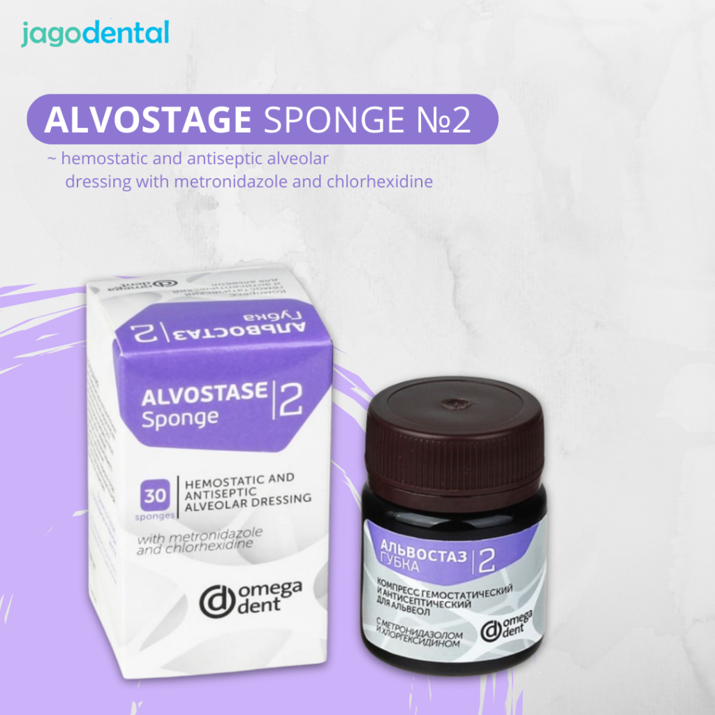 Jual JAGO DENTAL OMEGADENT ALVOSTASE SPONGE Hemostatic dan Antiseptic ...