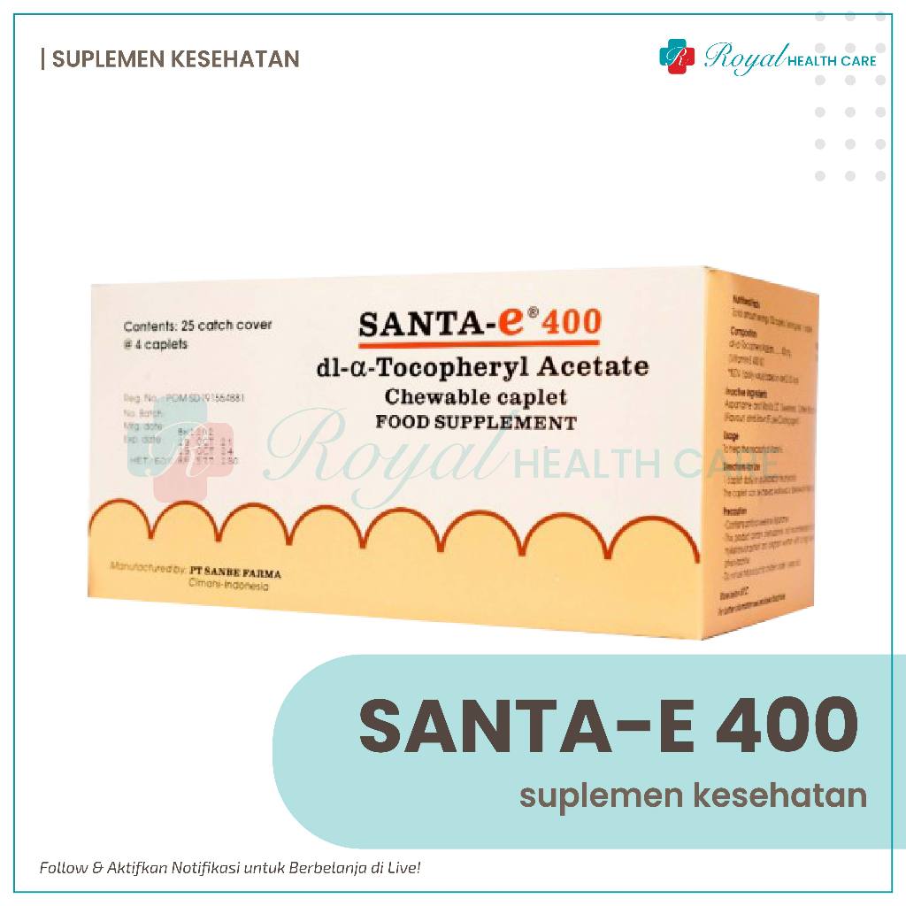 Jual SANTA-E 400 IU BOX ISI 100 TABLET Membantu Memenuhi Kebutuhan ...
