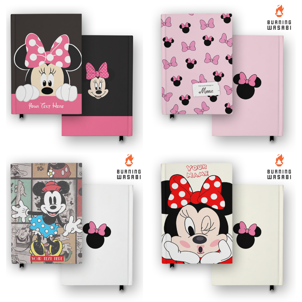 Jual Buku Catatan Notebook Minnie Mouse Disney Custom Nama A5 A6 Agenda ...