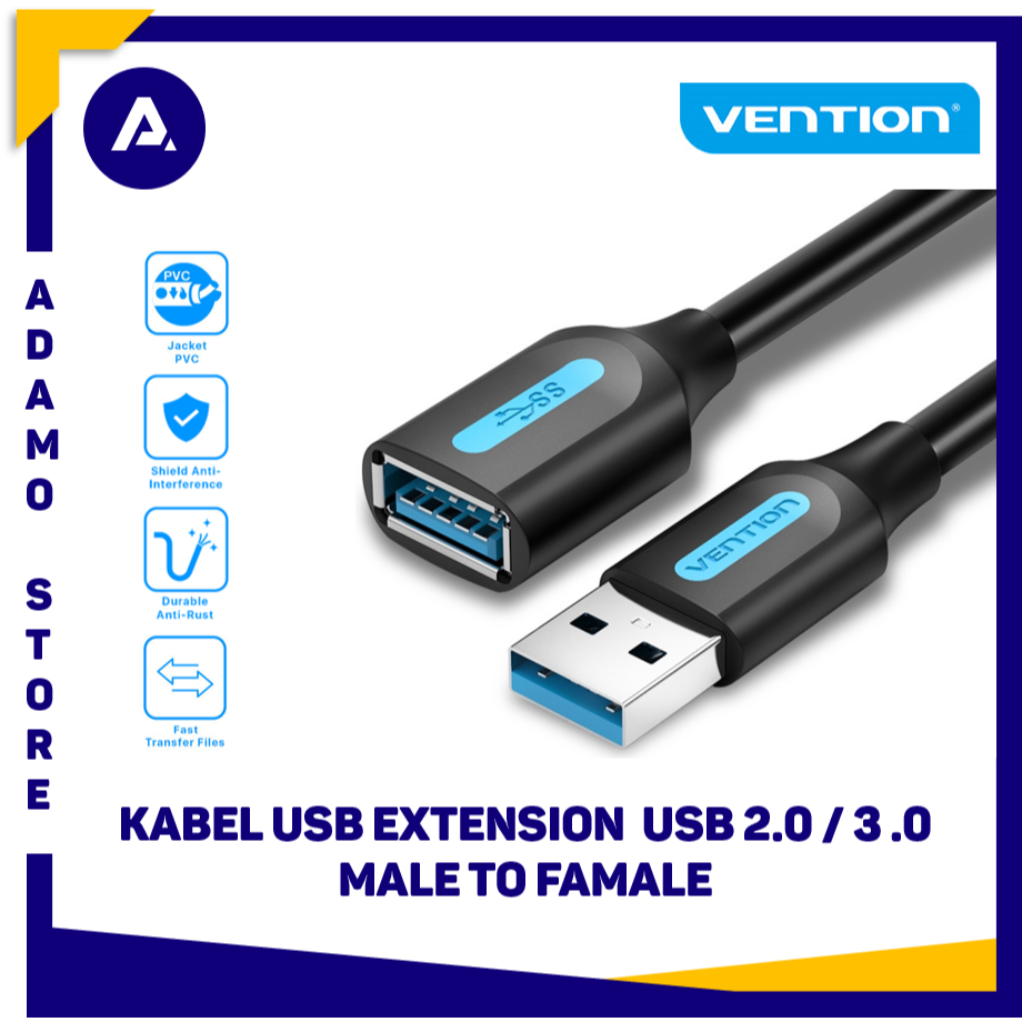Jual Vention Kabel USB Extension 2.0 / 3.0 Male to Female - CBI / A13 ...