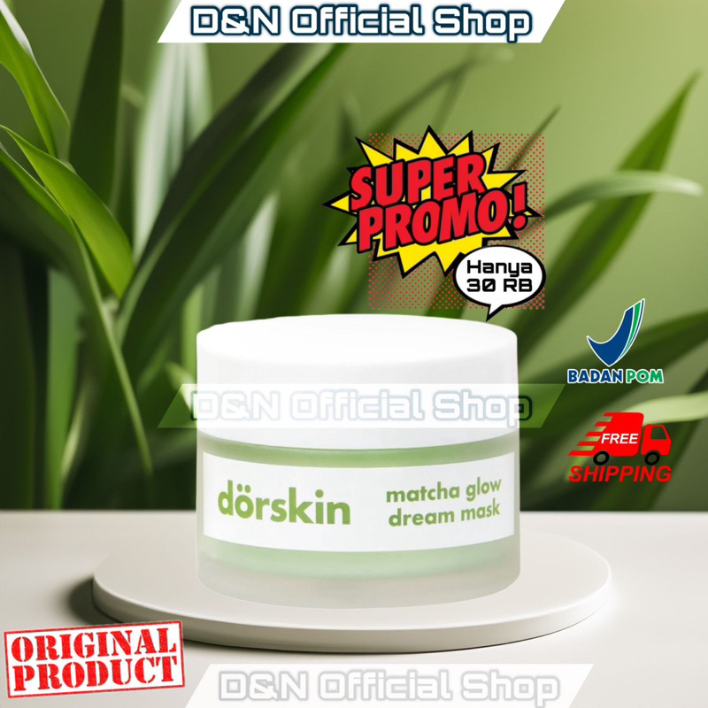 Jual Virall Dorskin Matcha Glow Dream Sleeping Mask Acne Brightening ...