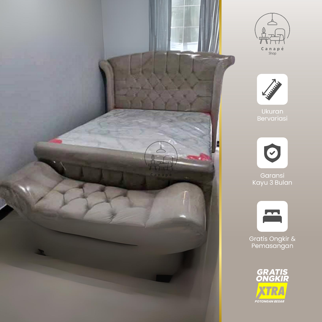 Jual Dipan Kasur Ranjang Tempat Tidur Divan Mewah Model Elite King ...