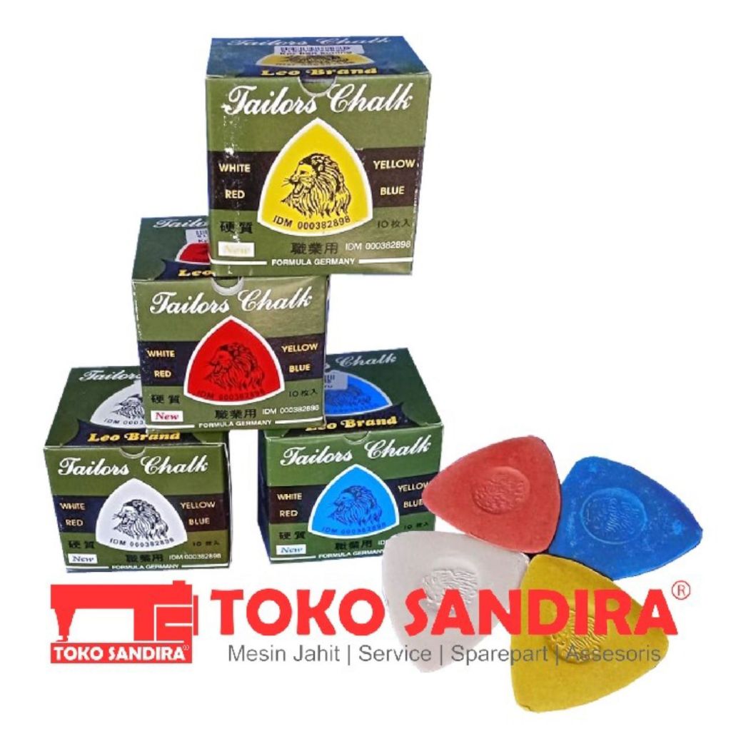 Jual 1 Pak kapur jahit lion/kapur lion/kapur bahan/kapur murah isi 10 ...