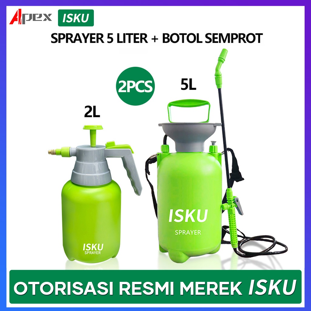 Jual ISKU semprotan air tanaman manual/pressure sprayer 5 liter ...