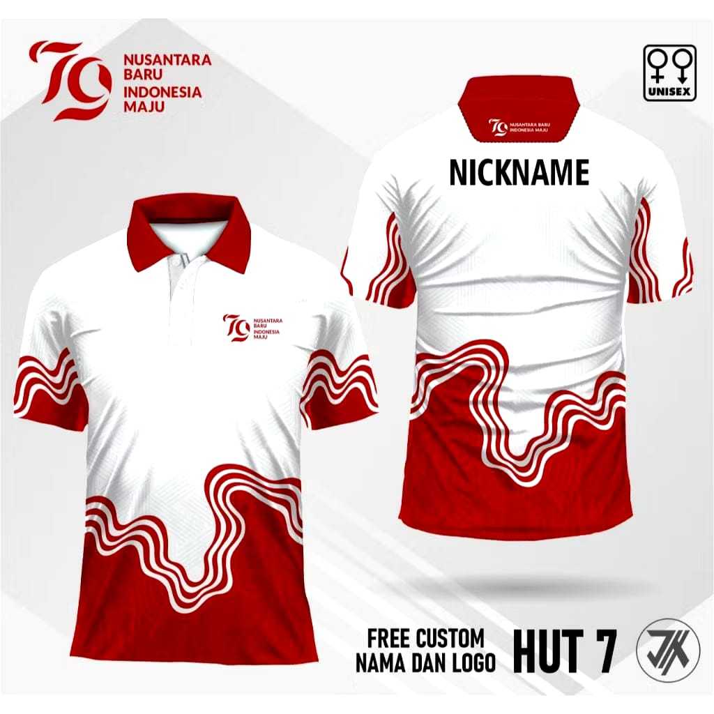 Jual Jersey polo hut ri ke 79 baju kemerdekaan indonesia 2024 kaos dirgahayu indonesia ke 79th ...