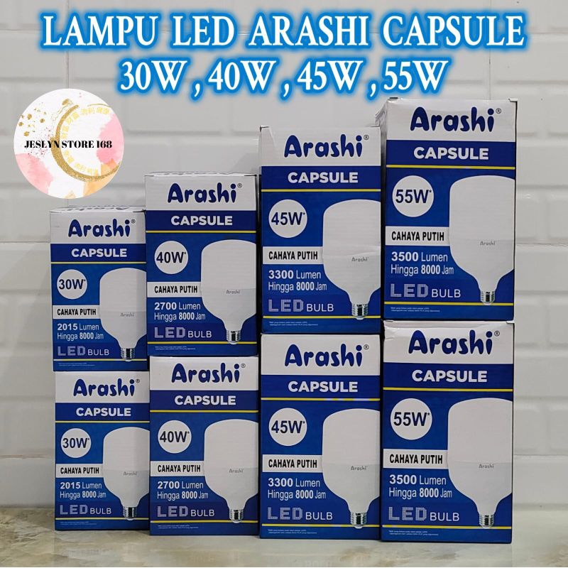 Jual LAMPU LED ARASHI CAPSULE JUMBO 30 / 40 / 45 / 55 WATT | Shopee Indonesia