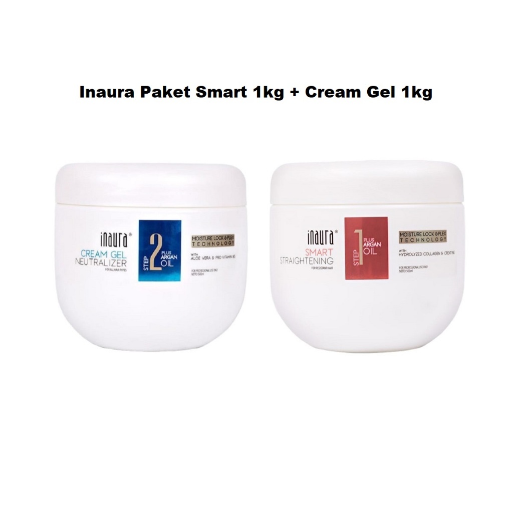Jual Inaura Paket Smoothing Step 1 Smart 1kg + Step 2 Cream gel 1kg ...