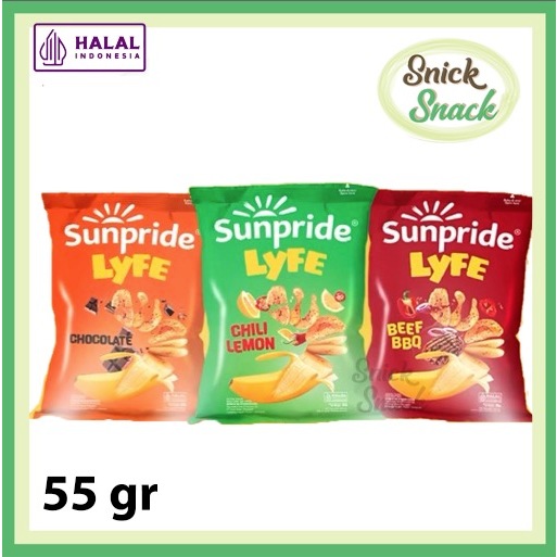 Jual Sunpride Lyfe Keripik Pisang 55 gr Chocolate Chili Lemon BBQ ...
