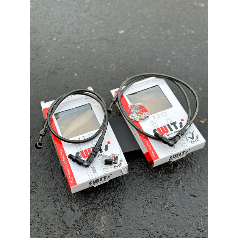 Jual Selang rem swit thailand 80cm 100cm carbon hitam olor rem swit ...