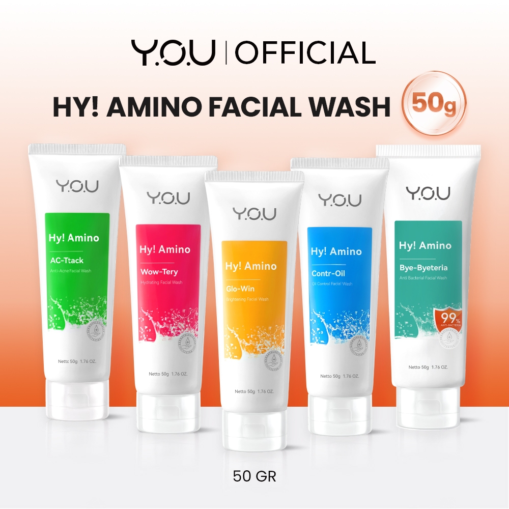 Jual YOU Hy! Amino Facial Wash 50g | Anti Acne, Hydrating, Brightening ...