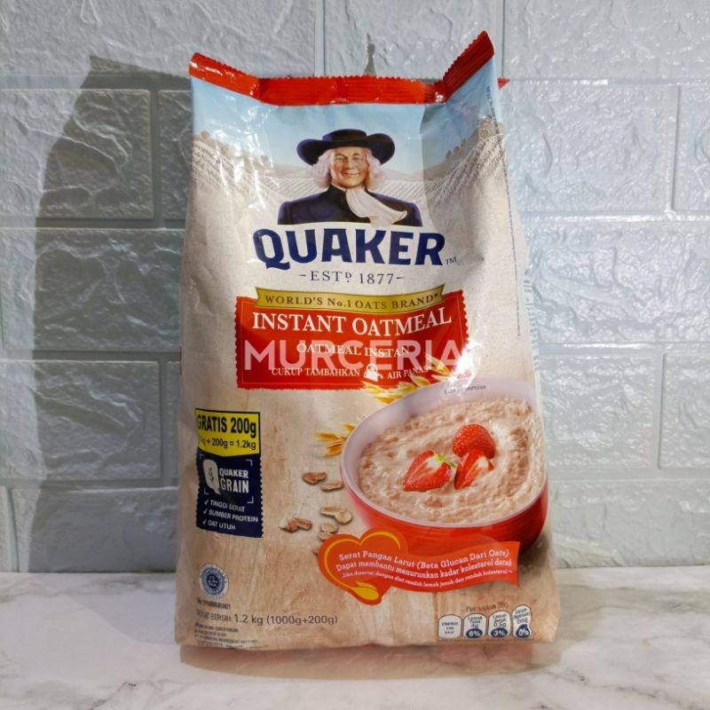 Jual QUAKER INSTANT OATMEAL 1200 GR EXP TERBARU / QUAKER INSTANT ...
