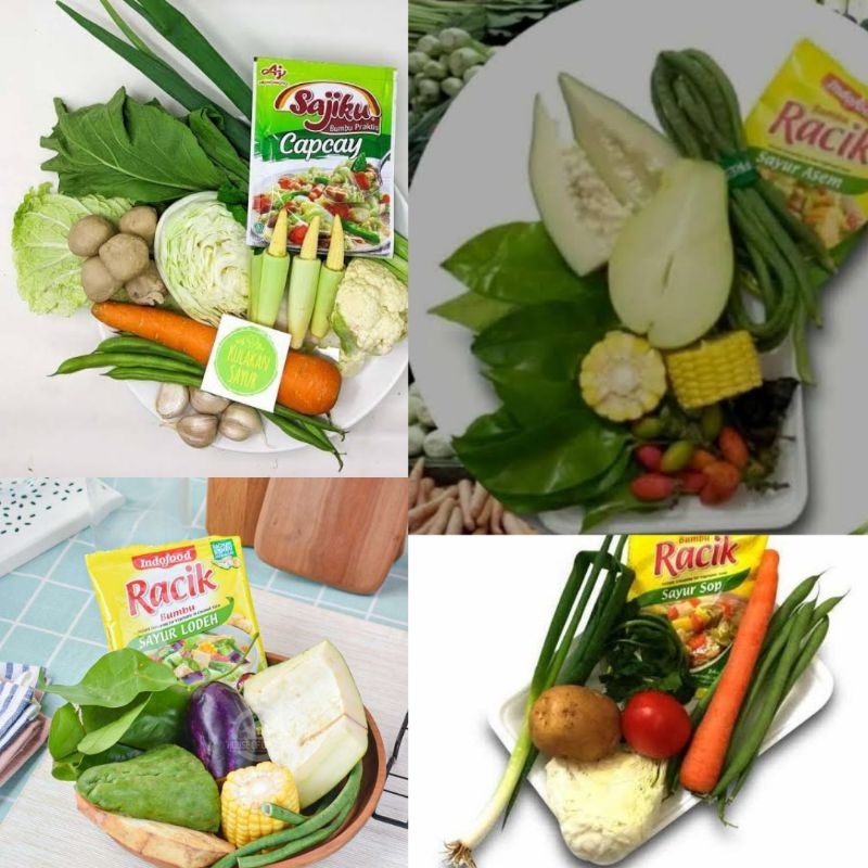 Jual KIRIM INSTAN paket sayur potong sop, capcay, lodeh dansayur asam ...