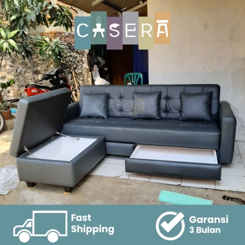 Jual Sofa Bed Laci Diva 3 Seater | Sofa Bed Reclining Minimalis ...