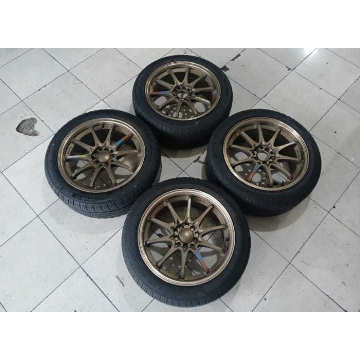 Jual Velg Mobil Racing R17 Second Type CE28 Lubang 5 + Ban GT 215 50 ...