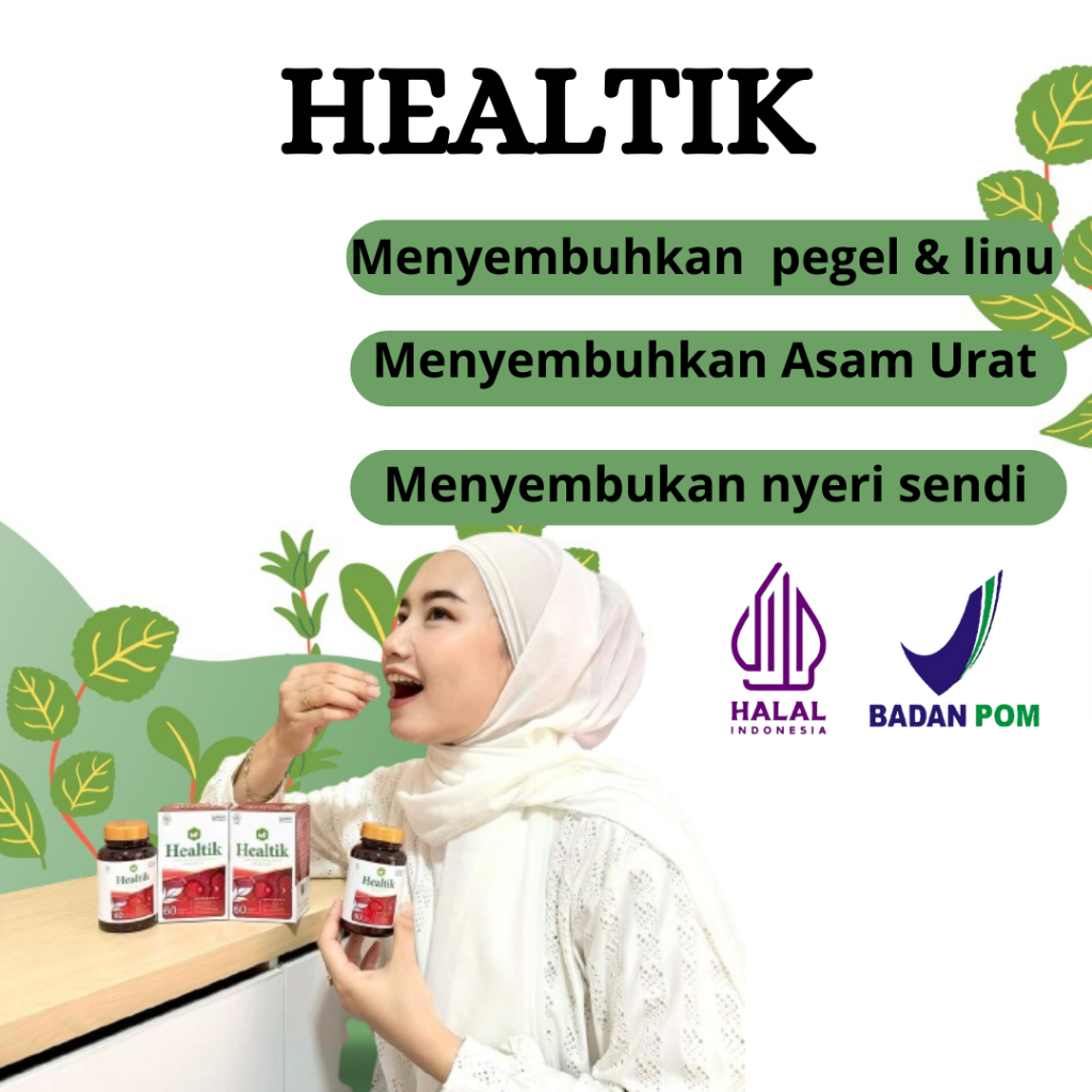 Jual HEALTIK ORIGINAL | OBAT ASAM URAT REMATIK | OBAT PEGEL LINU ...