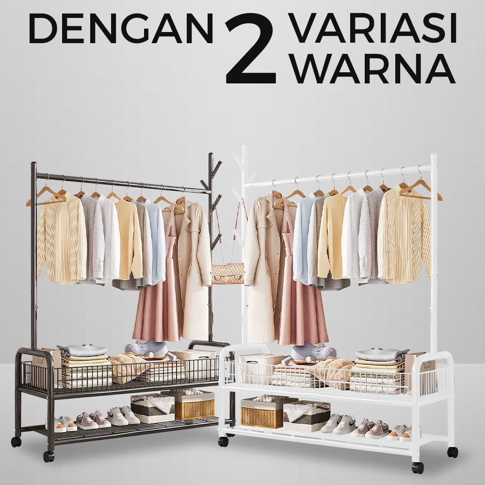 Jual Rak Baju Gantungan Gawang Baju Besi Stand Hanger Jemuran Baju ...