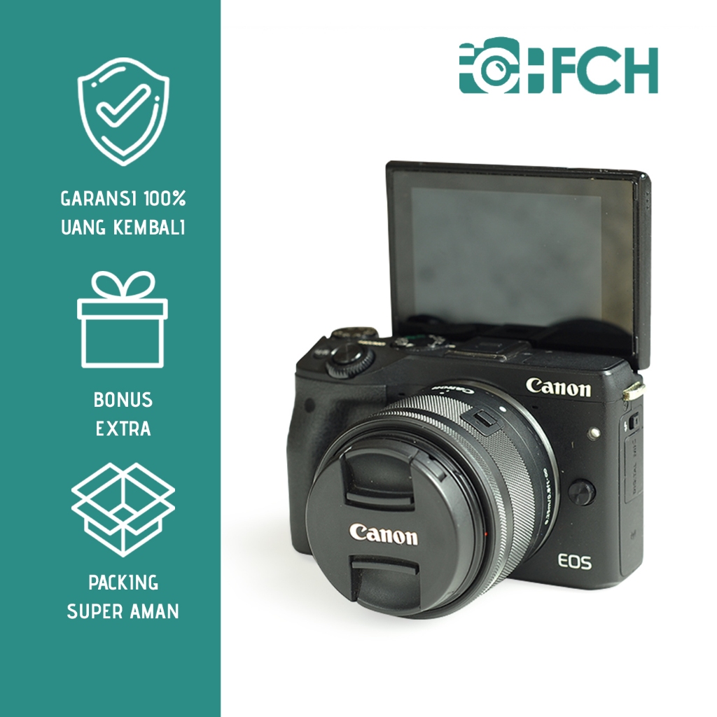 Jual MIRRORLESS CANON M3 LAYAR LIPAT SUPPORT WIFI MURAH FULSET SIAP JEPRET | Shopee Indonesia
