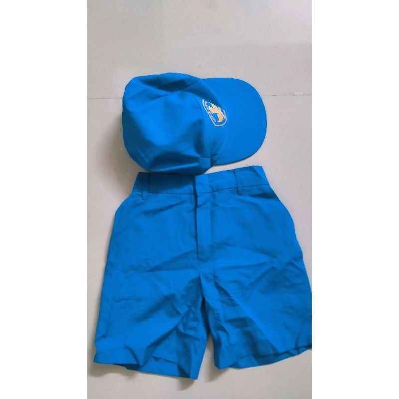 Jual seragam set topi TK logo tut wuri dan celana TK warna biru ...