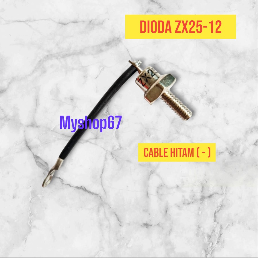 Jual Dioda Diode Baut ZX25-12 ZX 25 25A 1200V Cable Hitam Negaif ...